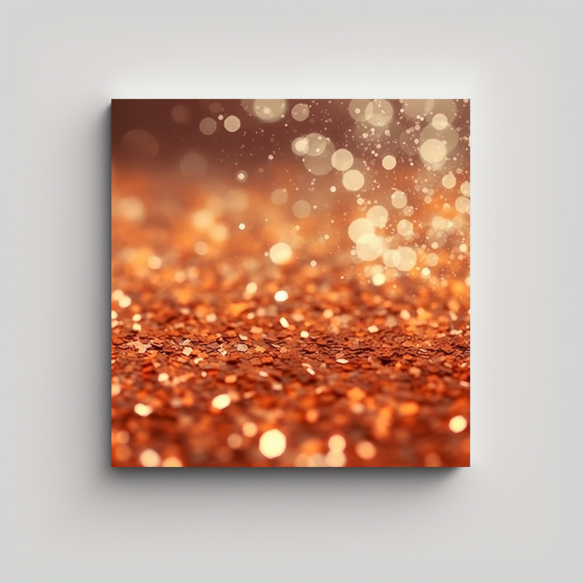 Cuadro Abstracto Color Cobre Y Marrón Brillante - DecoCuadros