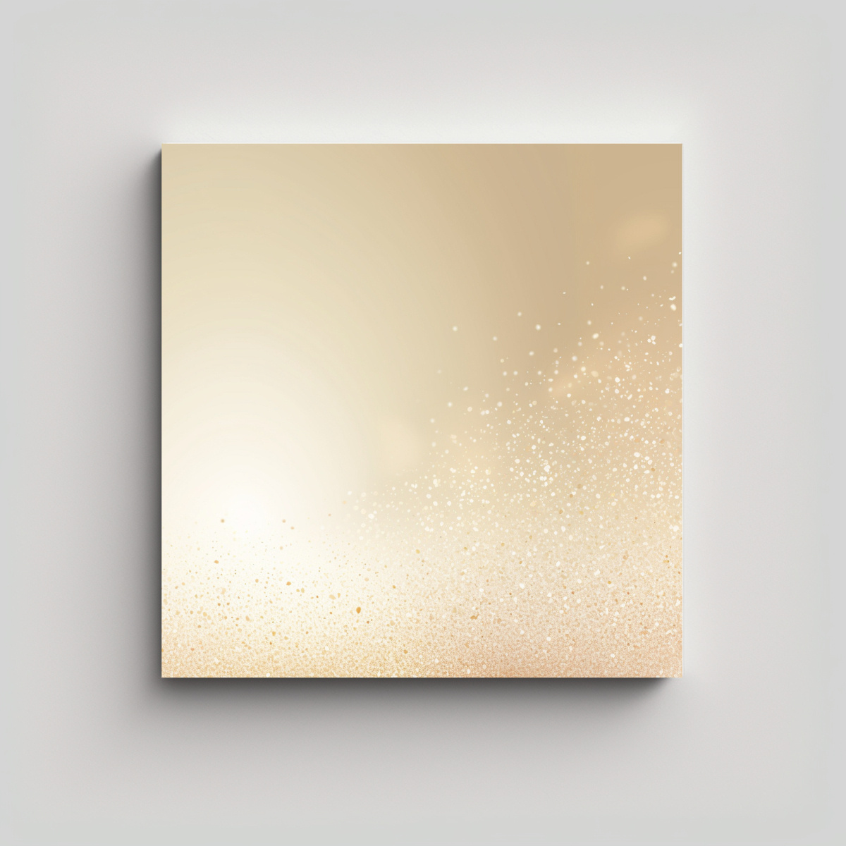 Cuadro Decorativo Beige Con Brillo Plateado Y Coral - DecoCuadros