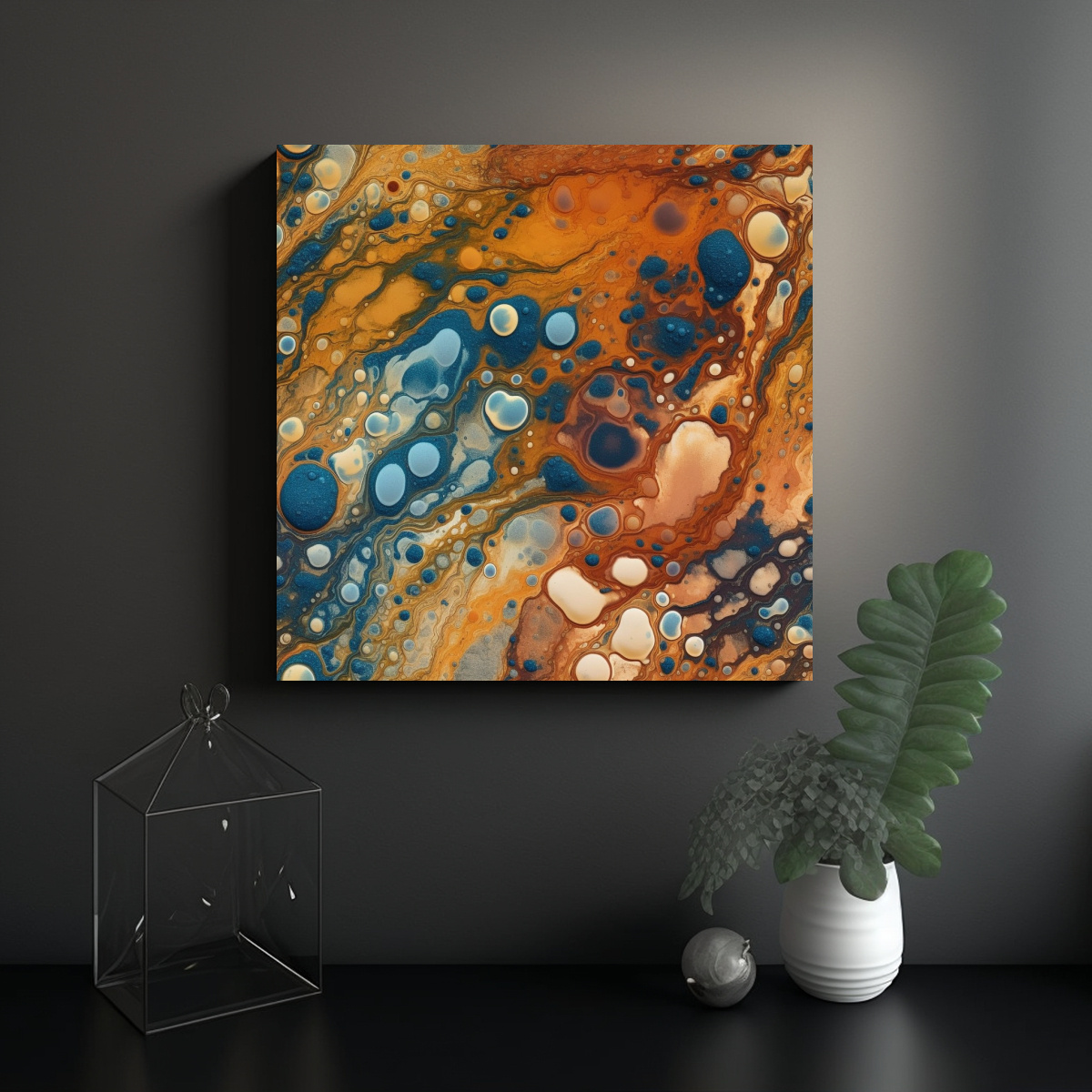 Cuadro Decorativo De Textura De Aceite Intensa Y Adorable - DecoCuadros