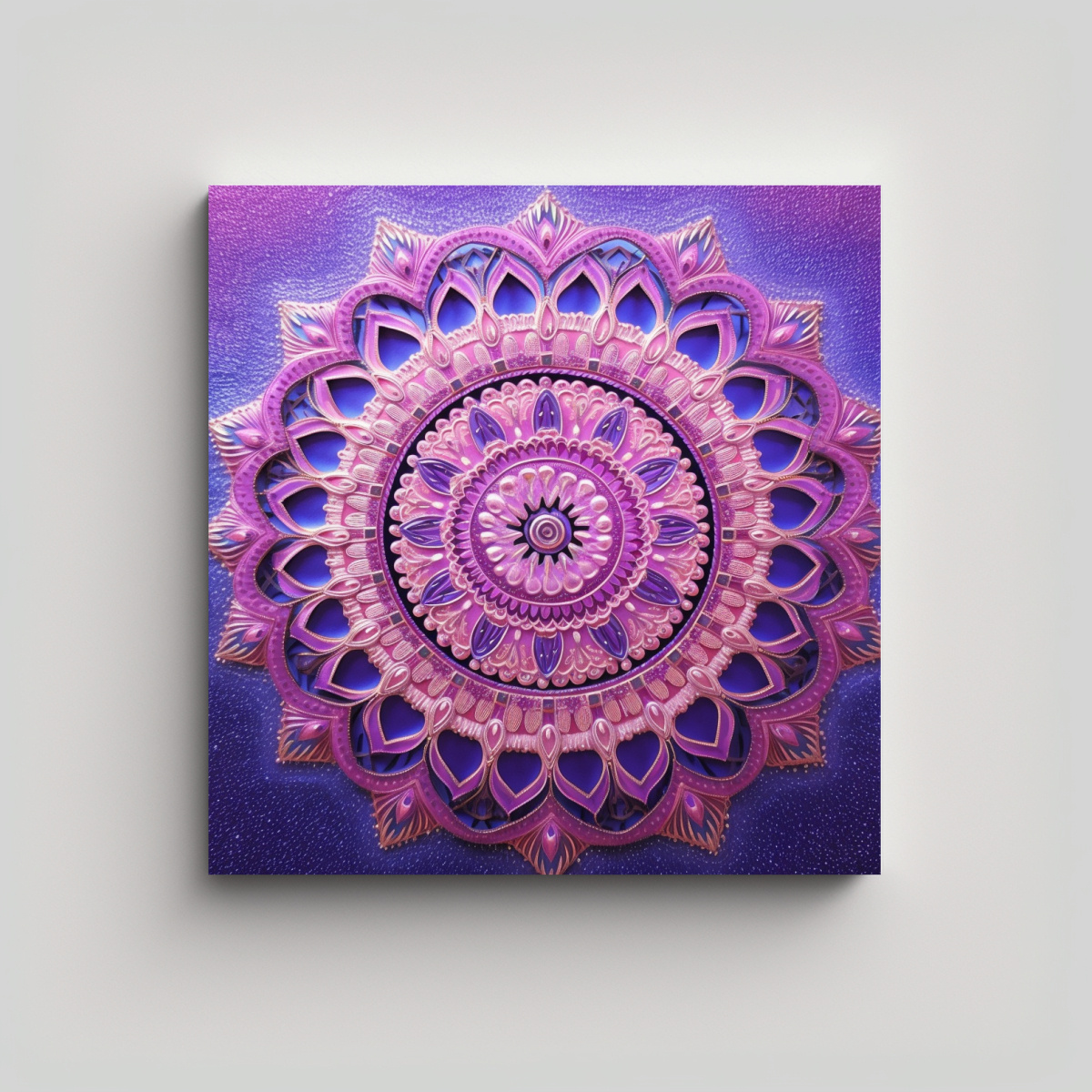 Cuadro Decorativo Mandala Rosa Y Morada - DecoCuadros