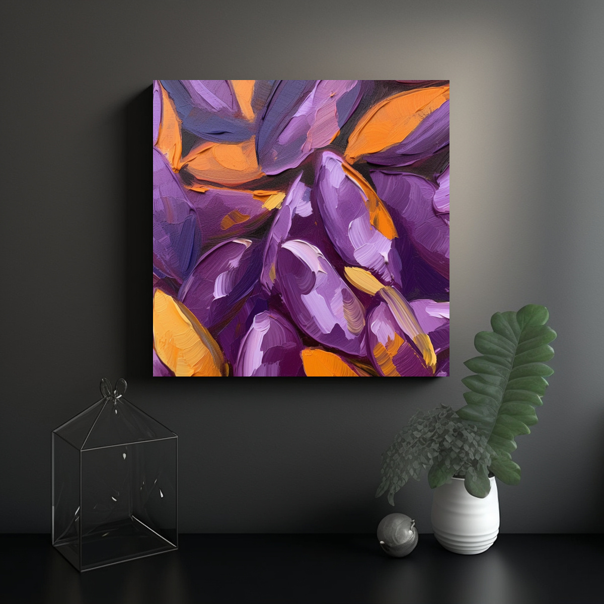 Lienzo Arte Morado Abstracto De Patata Dulce Por Christina Morgan ...