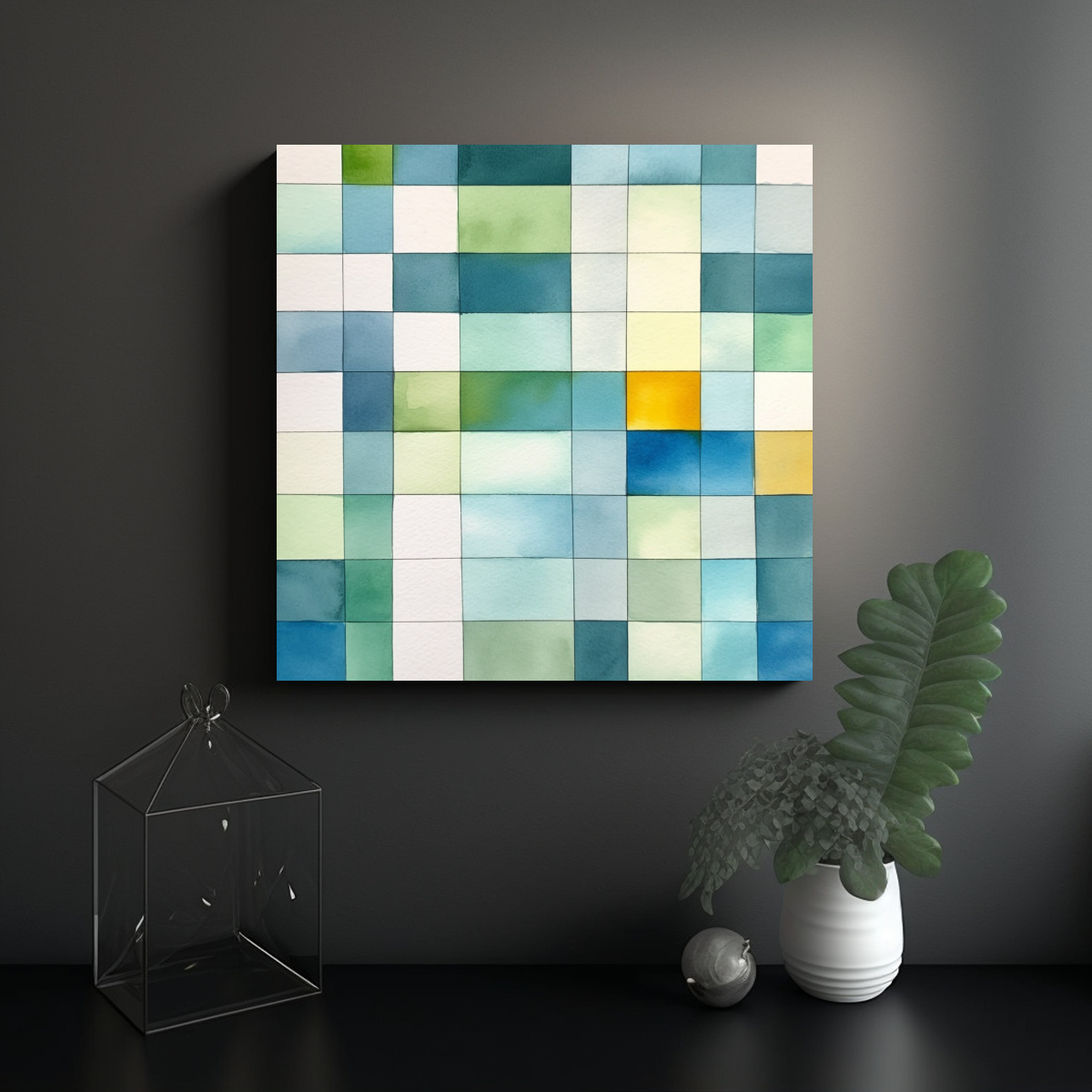 Cuadro Acuarela Minimalista Moderno En Tela - DecoCuadros