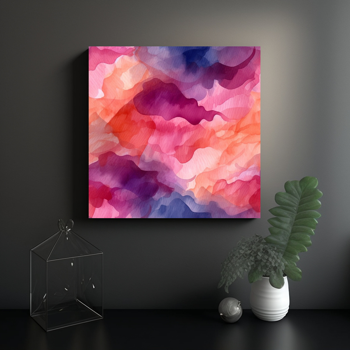 Cuadro Decorativo Abstracto Naranja - Compra Online En DecoCuadros