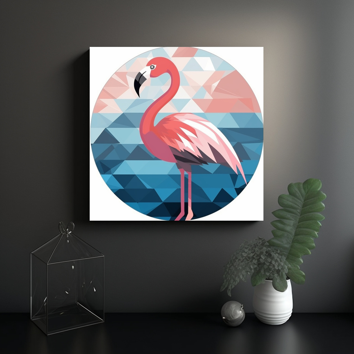 Cuadro Flamenco Carismático - Arte Deco Geométrico - Decocuadros