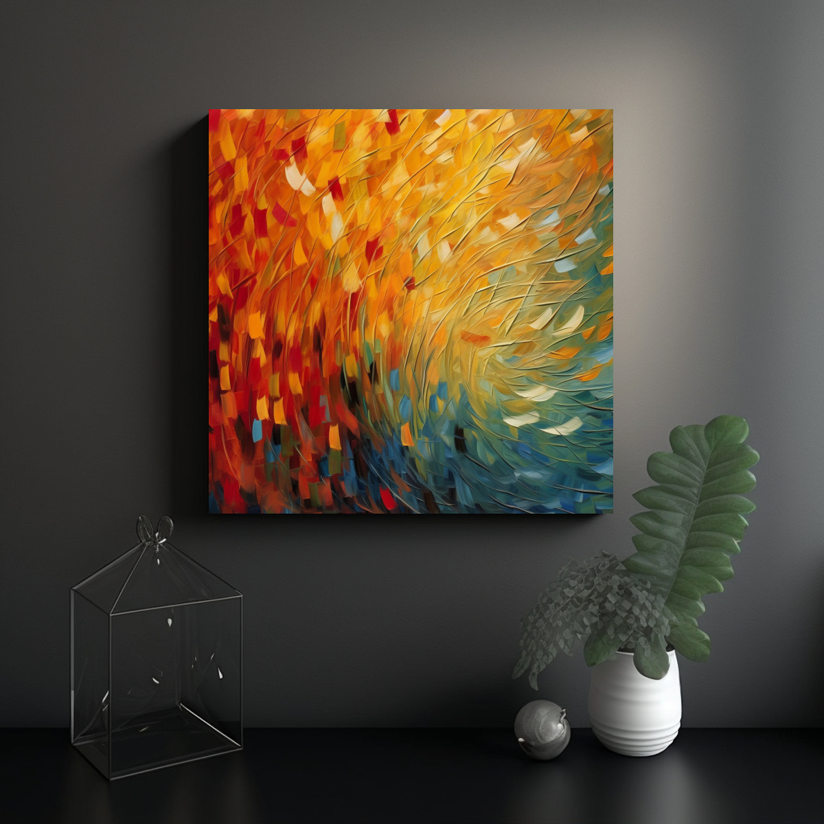 Cuadro Abstracto De Textura En Canva - DecoCuadros