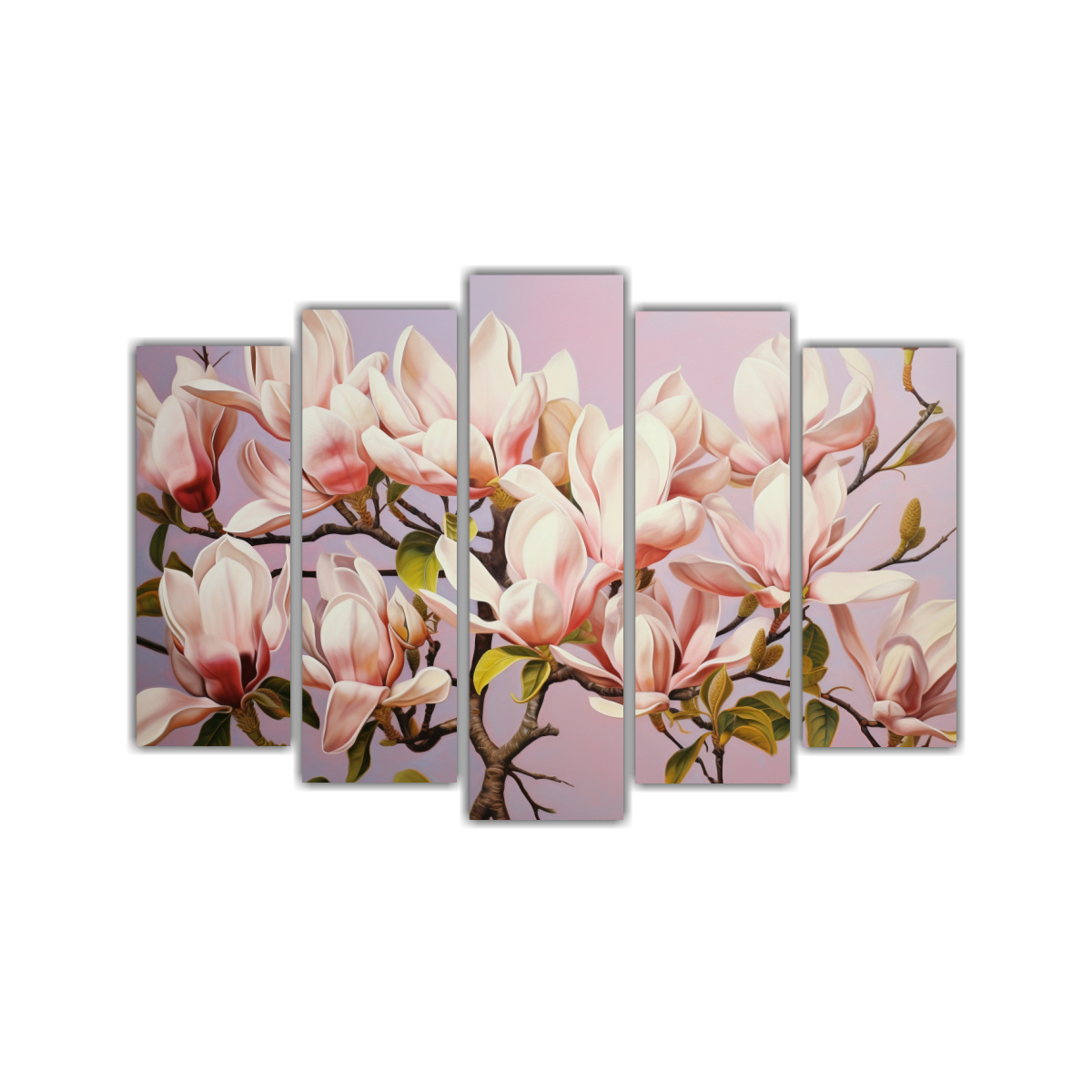 Cuadro Abstracto De Magnolias En Colores Vivos - DecoCuadros