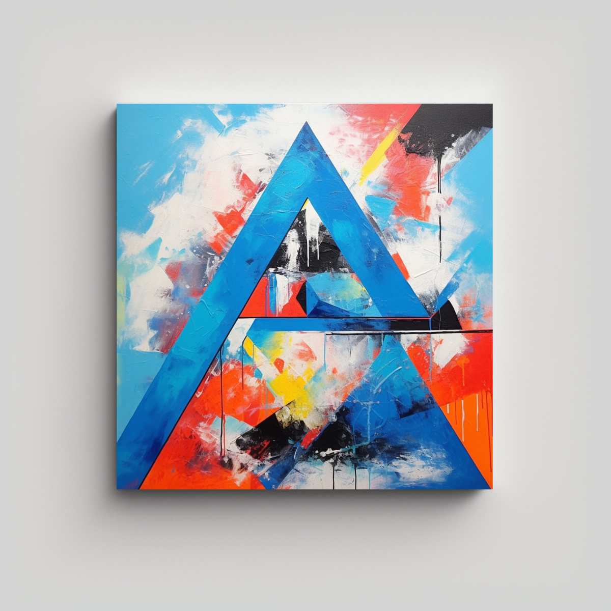 Cuadro Abstracto Geométrico Al Estilo Adida Samraj - DecoCuadros