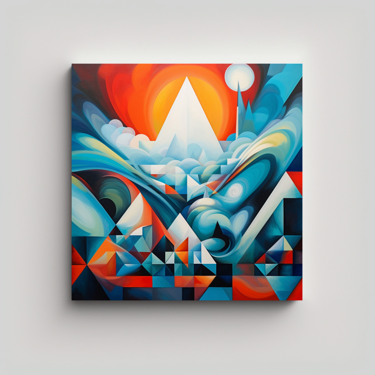 Cuadro Abstracto Geométrico Estilo Adi-da Para Decoración - DecoCuadros