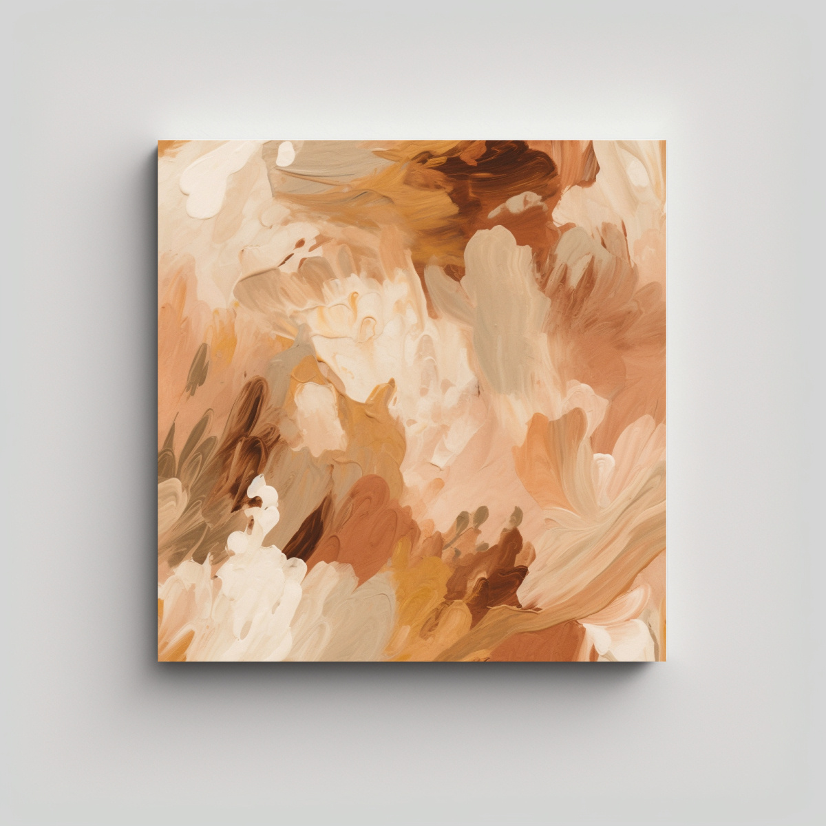 Cuadro Abstracto En Tonos Marrones Y Beige - DecoCuadros