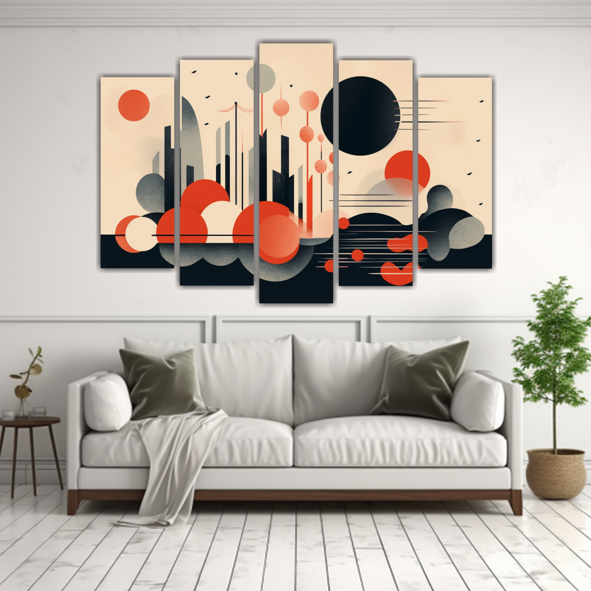 Cuadro Abstracto Minimalista De Líneas Intrincadas - ¡Decora Tu Hogar ...