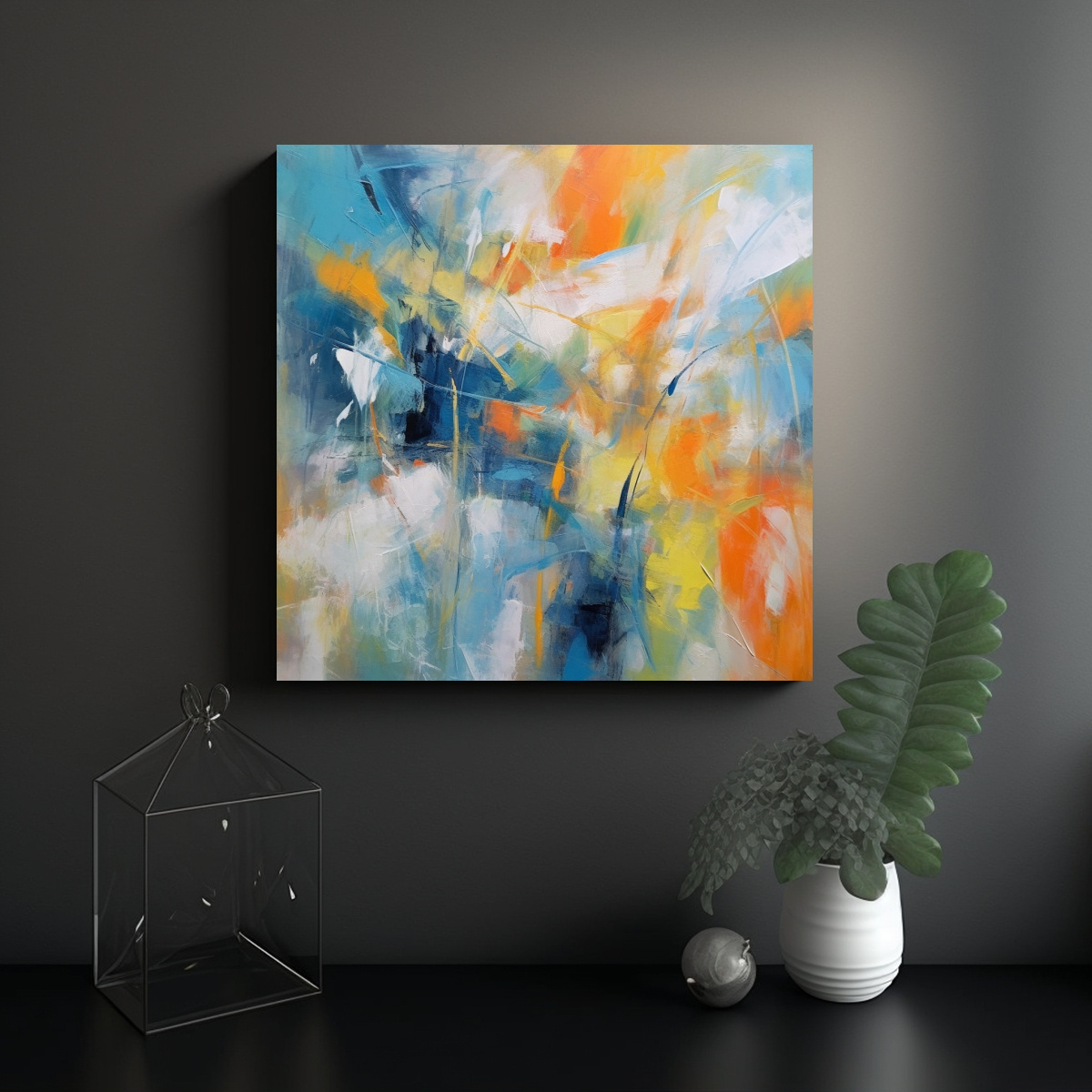 Cuadro Abstracto Armonía Cromática Moderna - DecoCuadros