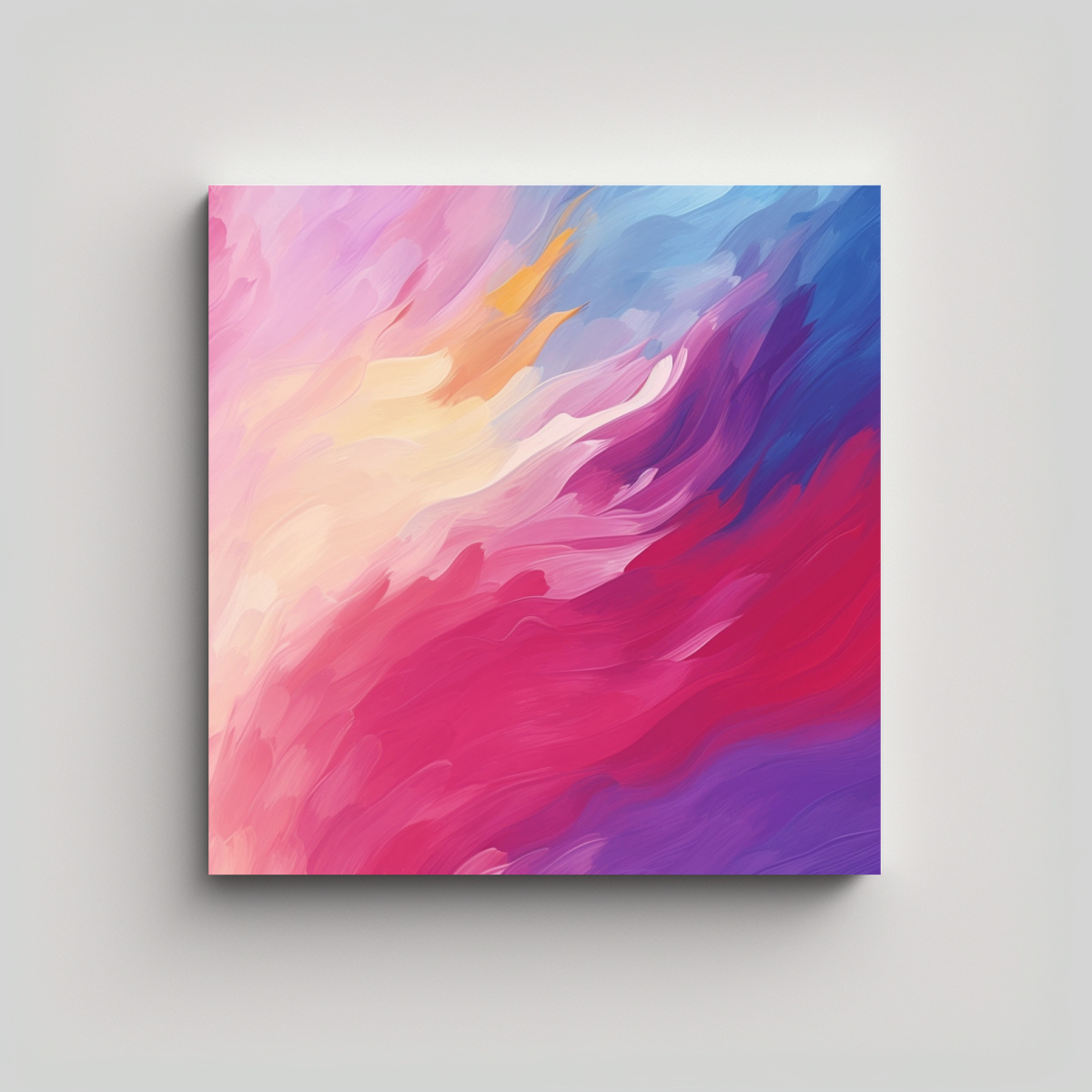 Cuadro Al Estilo óleo De Lienzo Cálido Con Relieve Y Gradación De Color ...