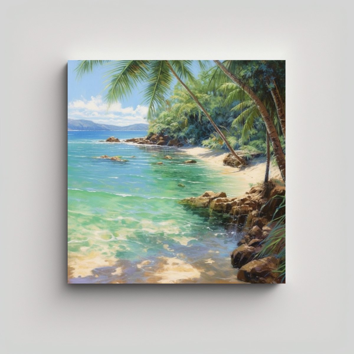 Cuadro Decorativo Serenidad En Gris Y Azul - DecoCuadros