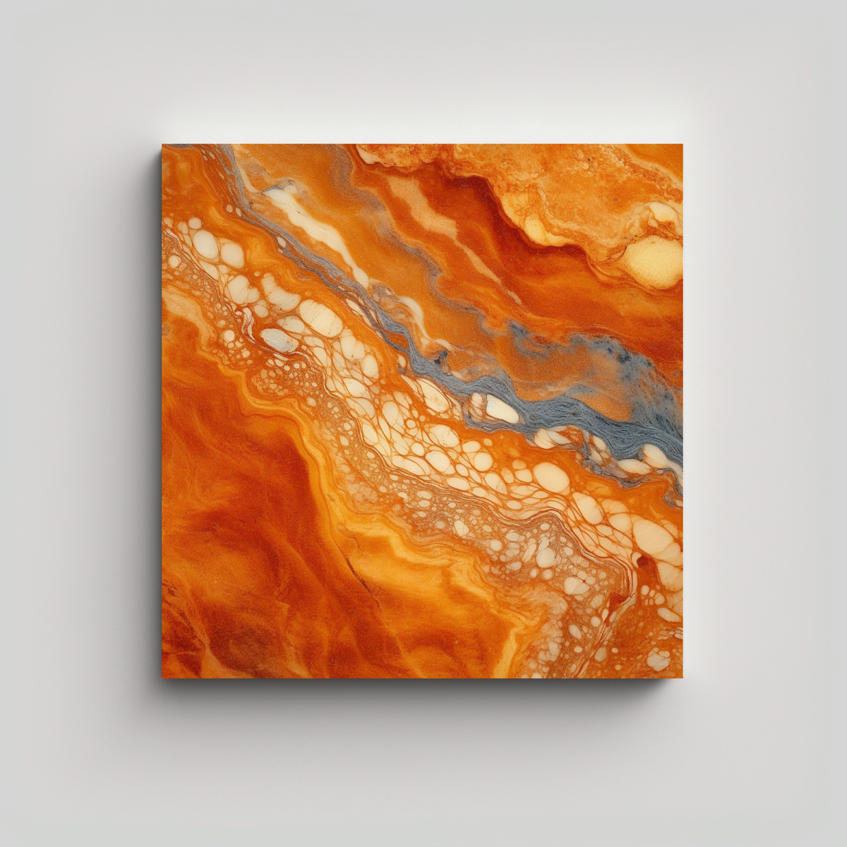 Cuadro Decorativo Textura Mármol Naranja Intensa - Compra Online - Decocuadros