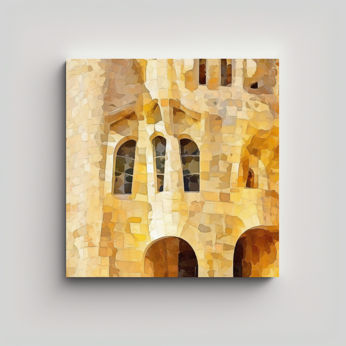 Cuadro Decorativo Estilo Antonio Gaudí En Mural De Canva - DecoCuadros