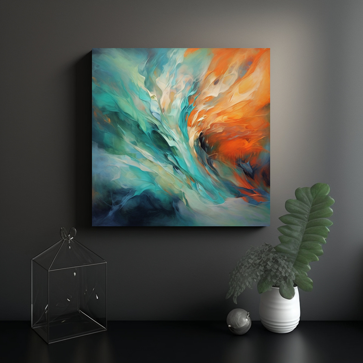 Cuadro Abstracto Armonía Energía Colores Mente Dolor - Decocuadros