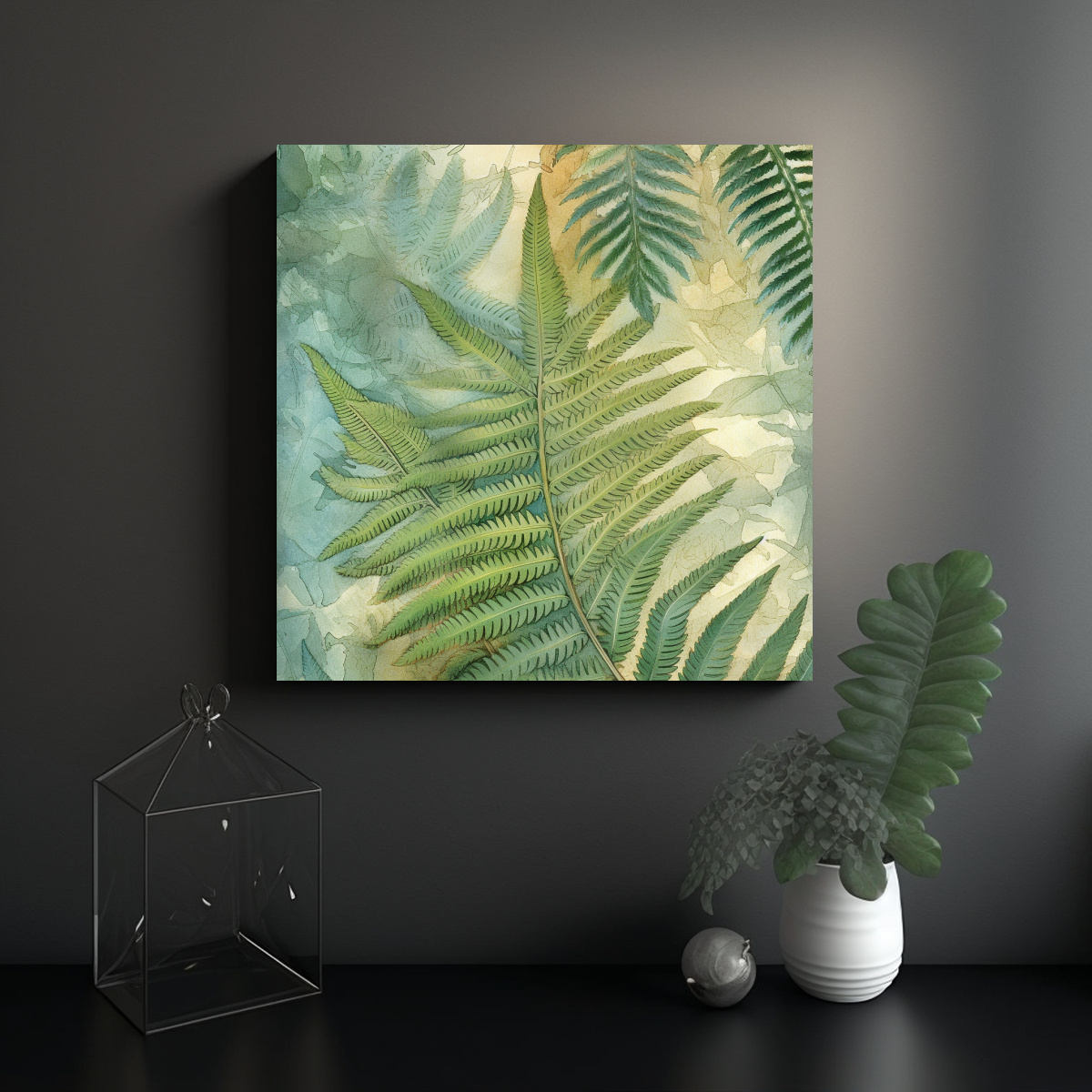 Cuadro Pintura En Relieve De Helecho Aquilino Moderno De Arte Fino ...