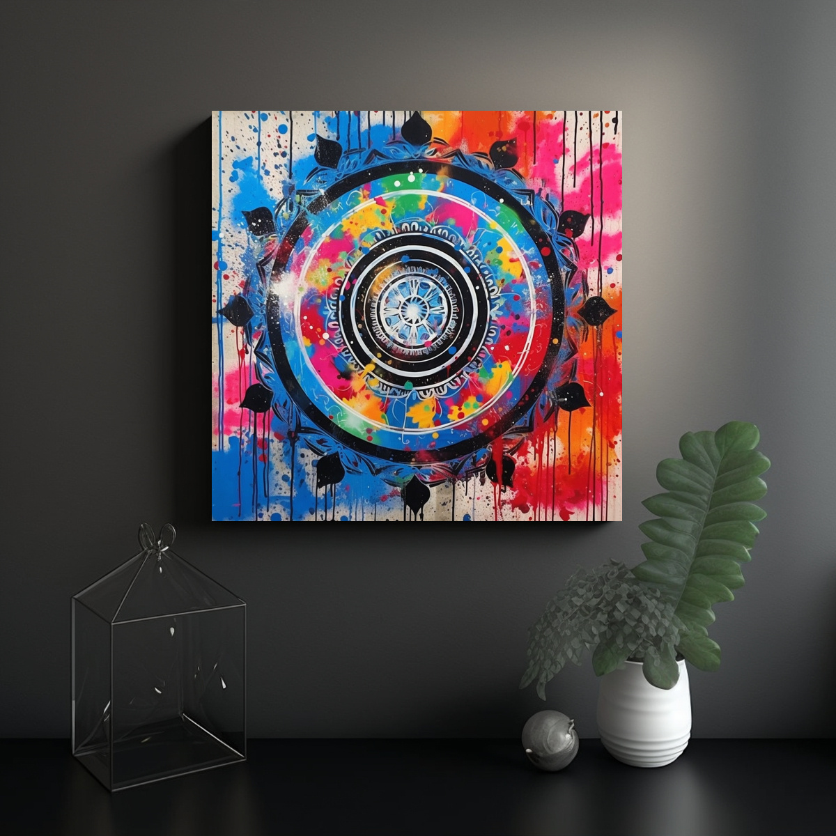 Cuadro Dibujo Armonía Cromática Original Graffiti Marker Spray Street ...