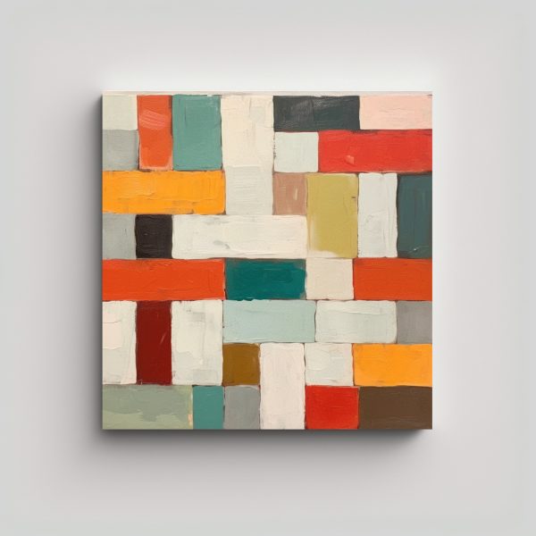 Cuadro Decorativo Minimalista Acrílico En Papel: Arte Fino Carmesí - Decocuadros