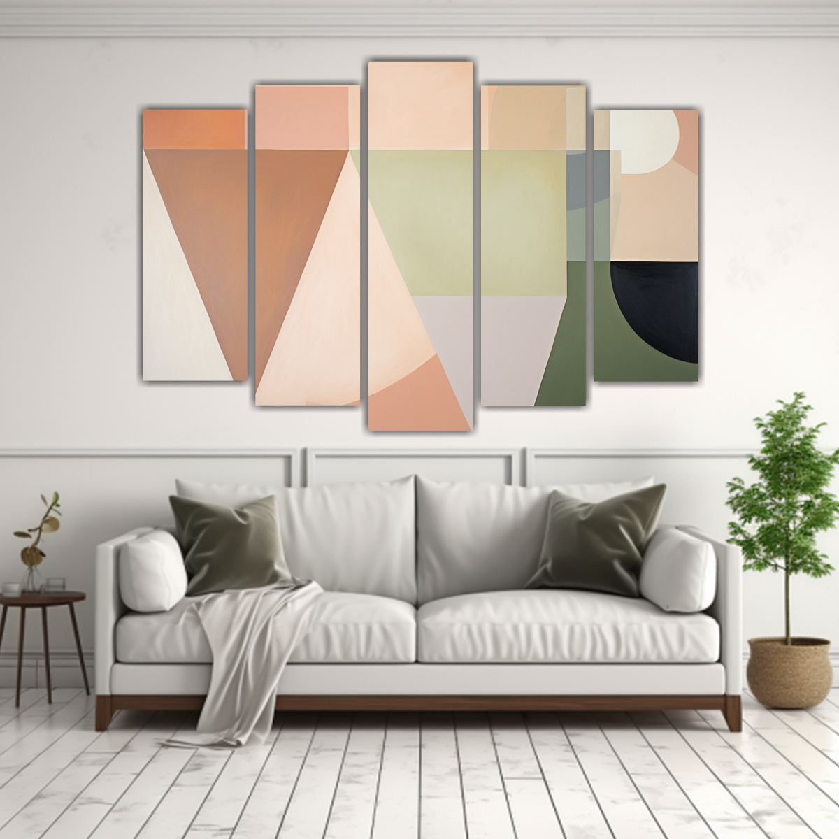 Cuadro Minimalista De Formas Geométricas En Lienzo - DecoCuadros