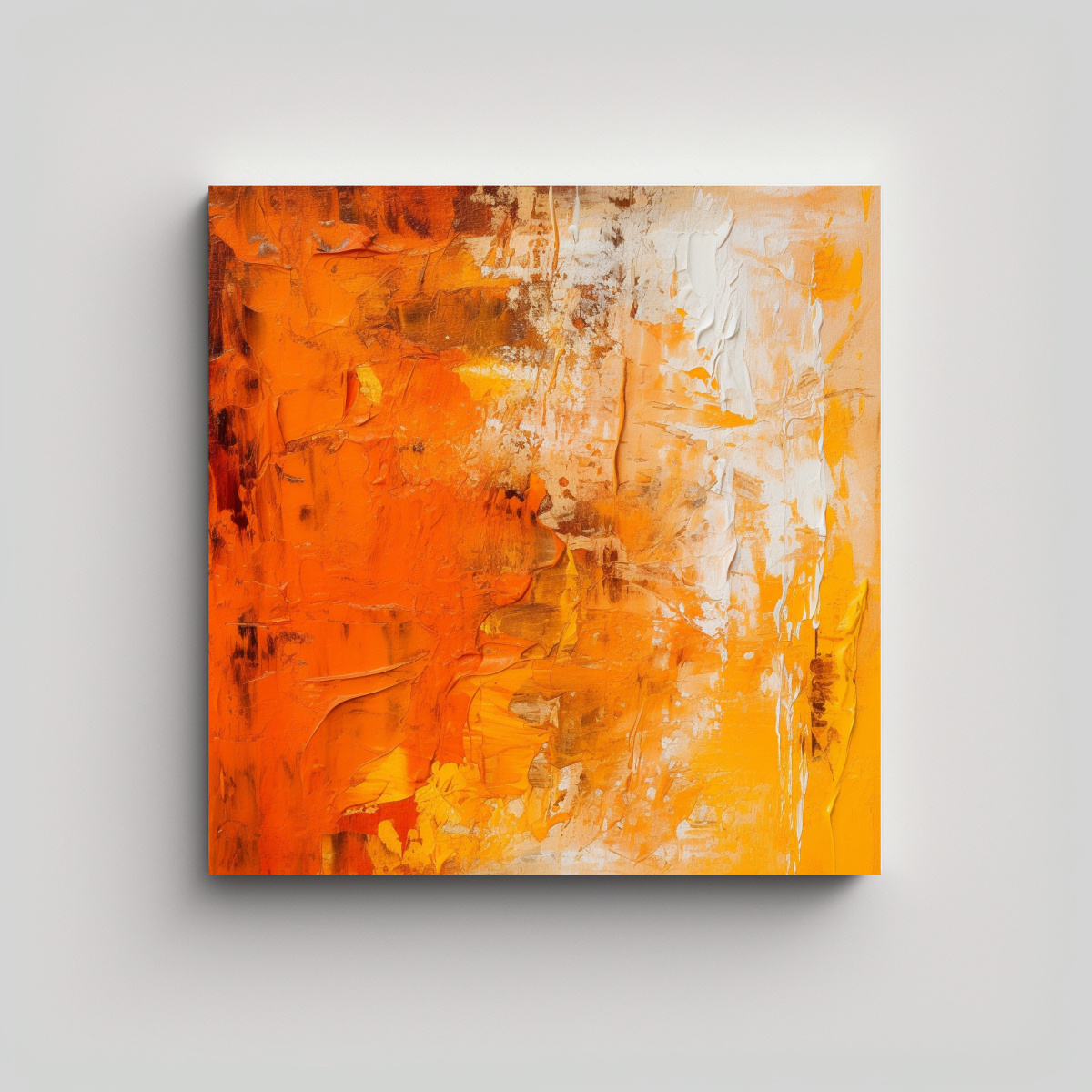 Cuadro Decorativo Moderno En Color Naranja Con Figuras - ¡Compra Ahora ...