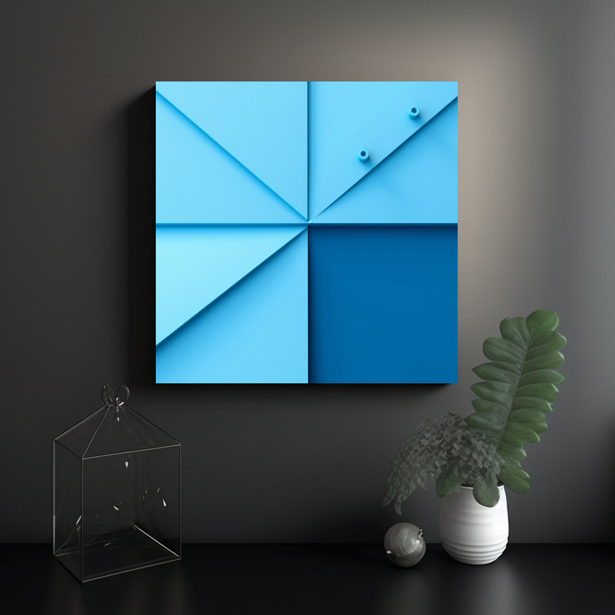 Cuadro Decorativo Intenso En Tela Azul Puro - ¡Decora Con Estilo ...