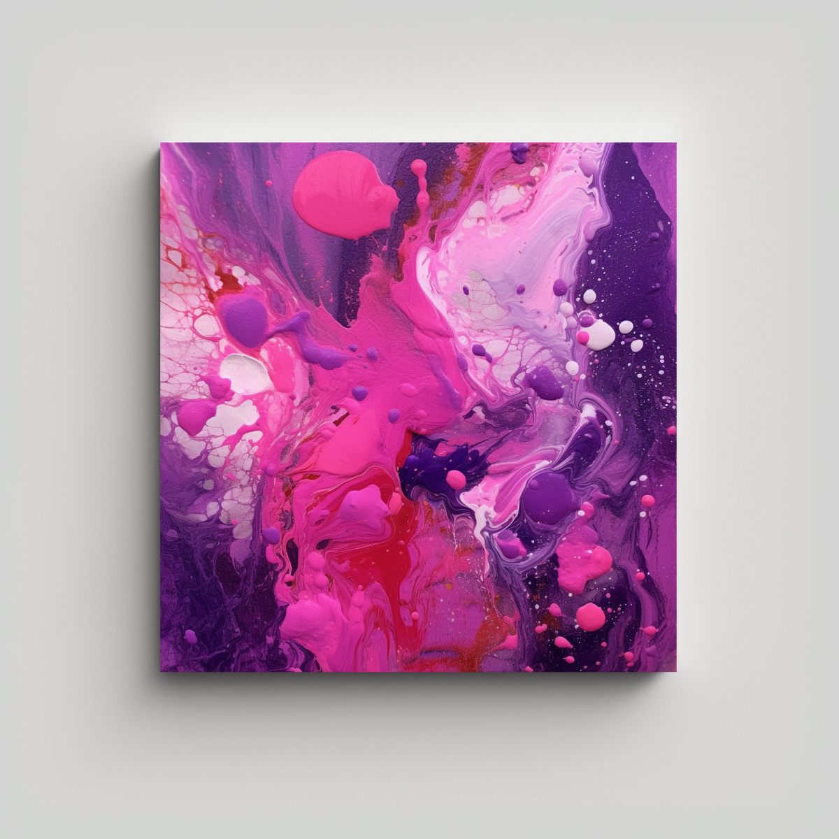 Cuadro Abstracto En Tonos Rosa Y Morado - Compra Online - Decocuadros