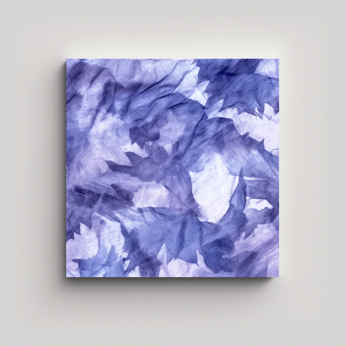 Cuadro Abstracto Azul Y Blanco En Composición Intensa - DecoCuadros