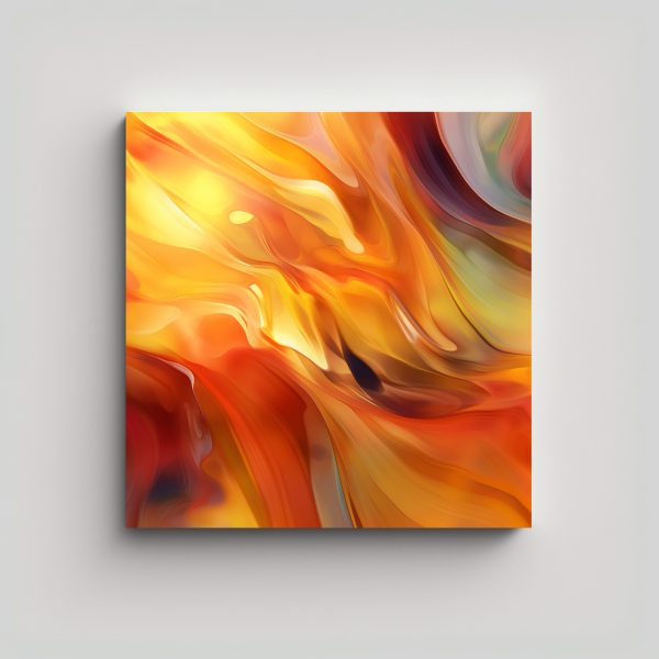 Cuadro Abstracto Amarillo Y Naranja - DecoCuadros