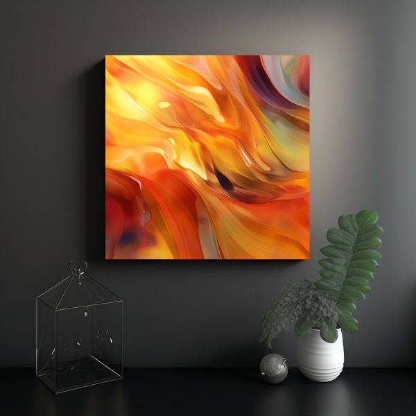 Cuadro Abstracto Amarillo Y Naranja - DecoCuadros