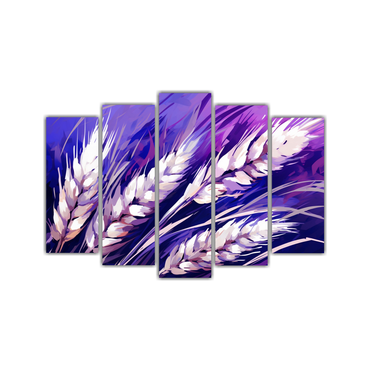 Cuadro Decorativo Trigo Morado Y Blanco - Compra Online En DecoCuadros