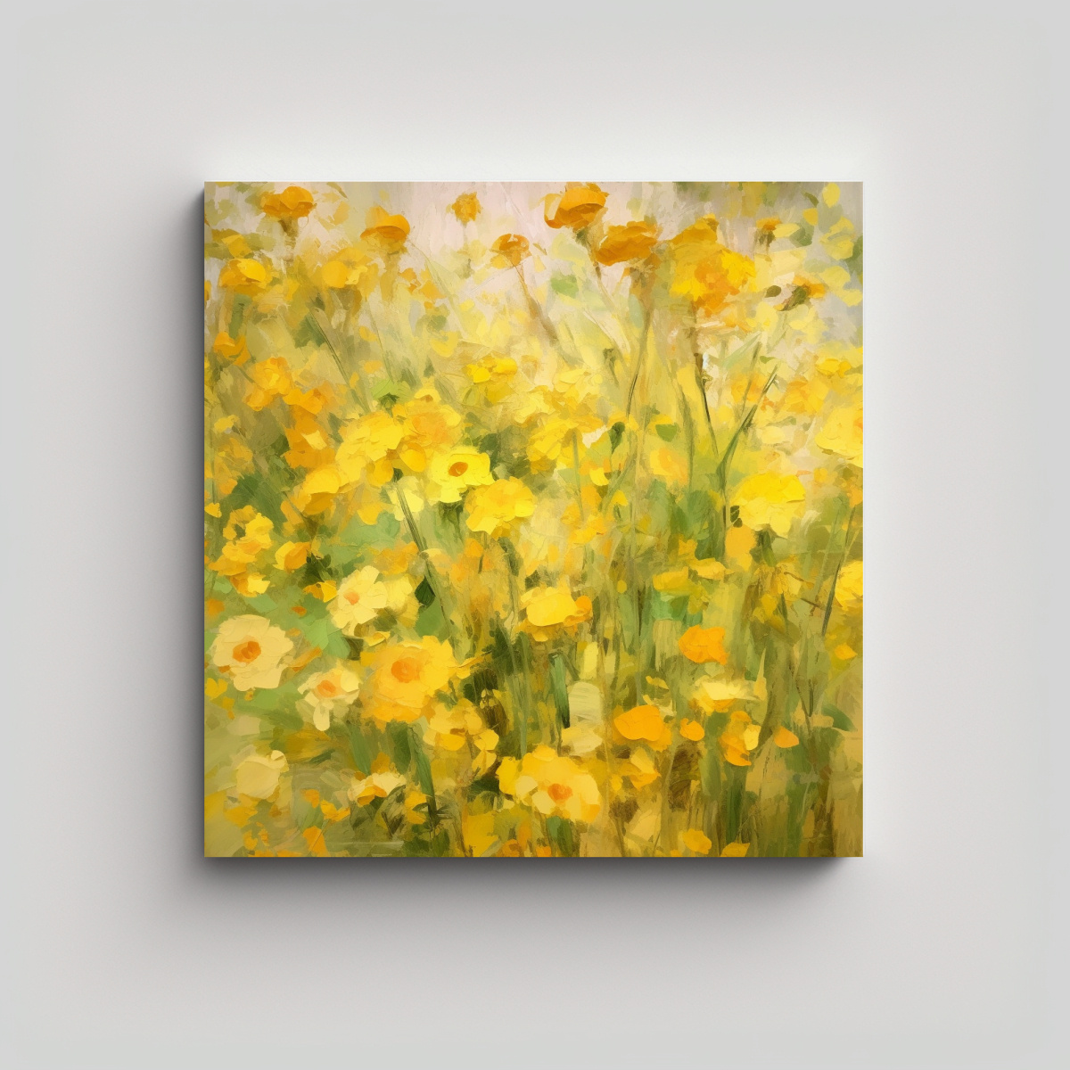 Cuadro Decorativo De Flores Amarillas Intensas Y Soñadoras - Decocuadros