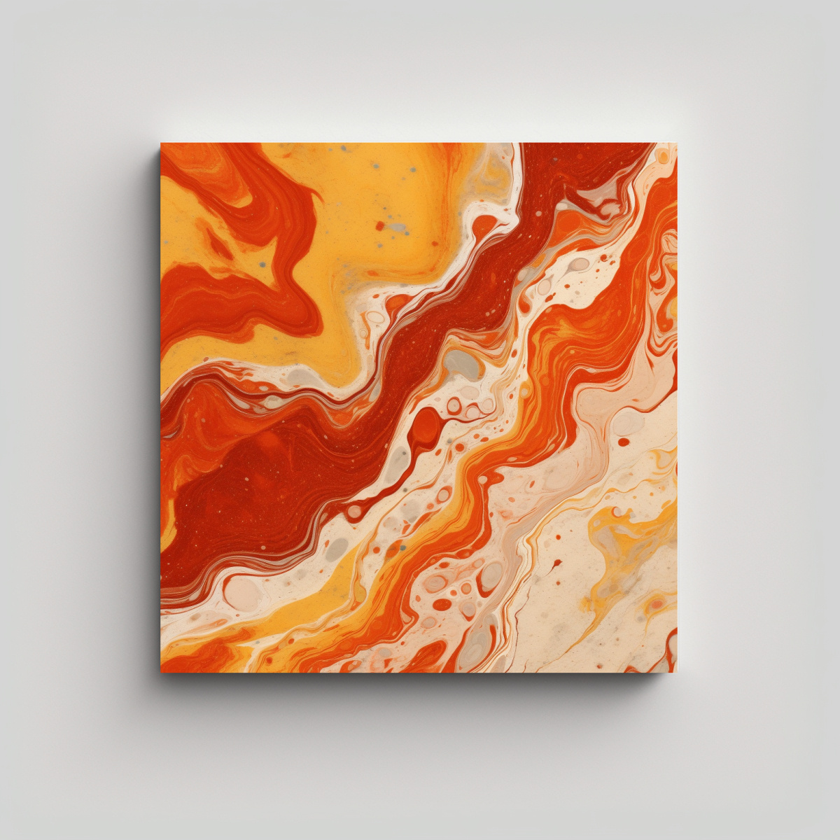 Cuadro Decorativo Mármol Rojo Y Naranja - Calidad Y Diseño Exclusivo - Decocuadros