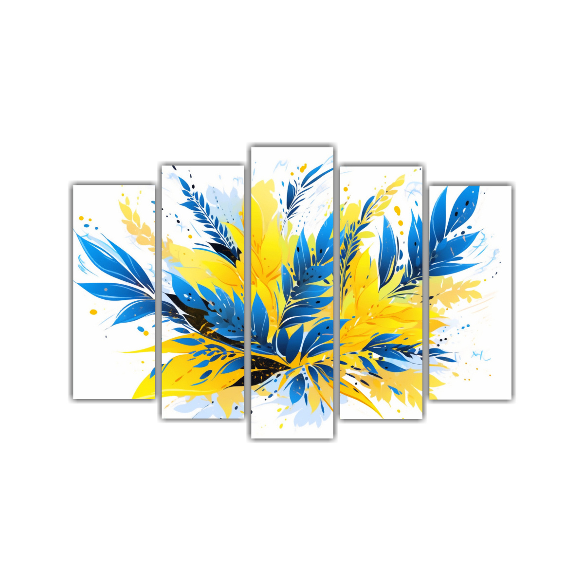 Cuadro Decorativo Calma Amarillo Y Azul - Neo-noir Atmosphere - Decocuadros