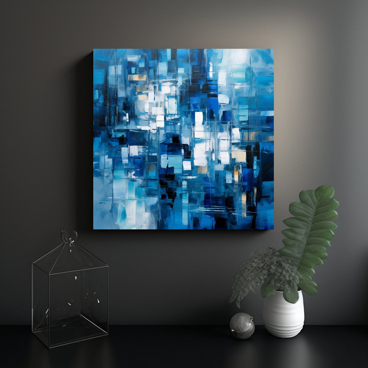 Cuadro Abstracto Azul Poder Creativo - DecoCuadros