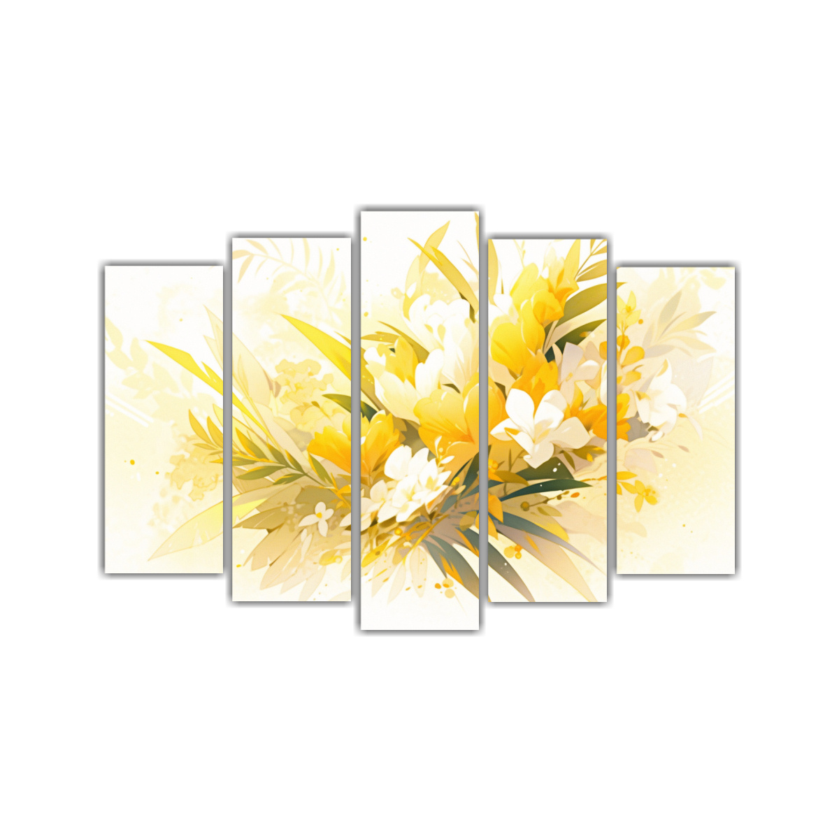 Cuadro Decorativo Estrellado Amarillo Y Blanco - Diseños Exclusivos - Decocuadros