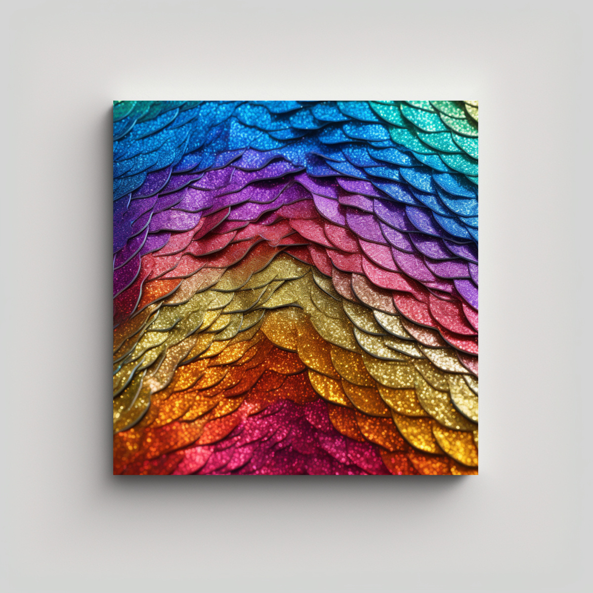 Cuadro Decorativo Con Textura De Purpurina Arcoíris - DecoCuadros