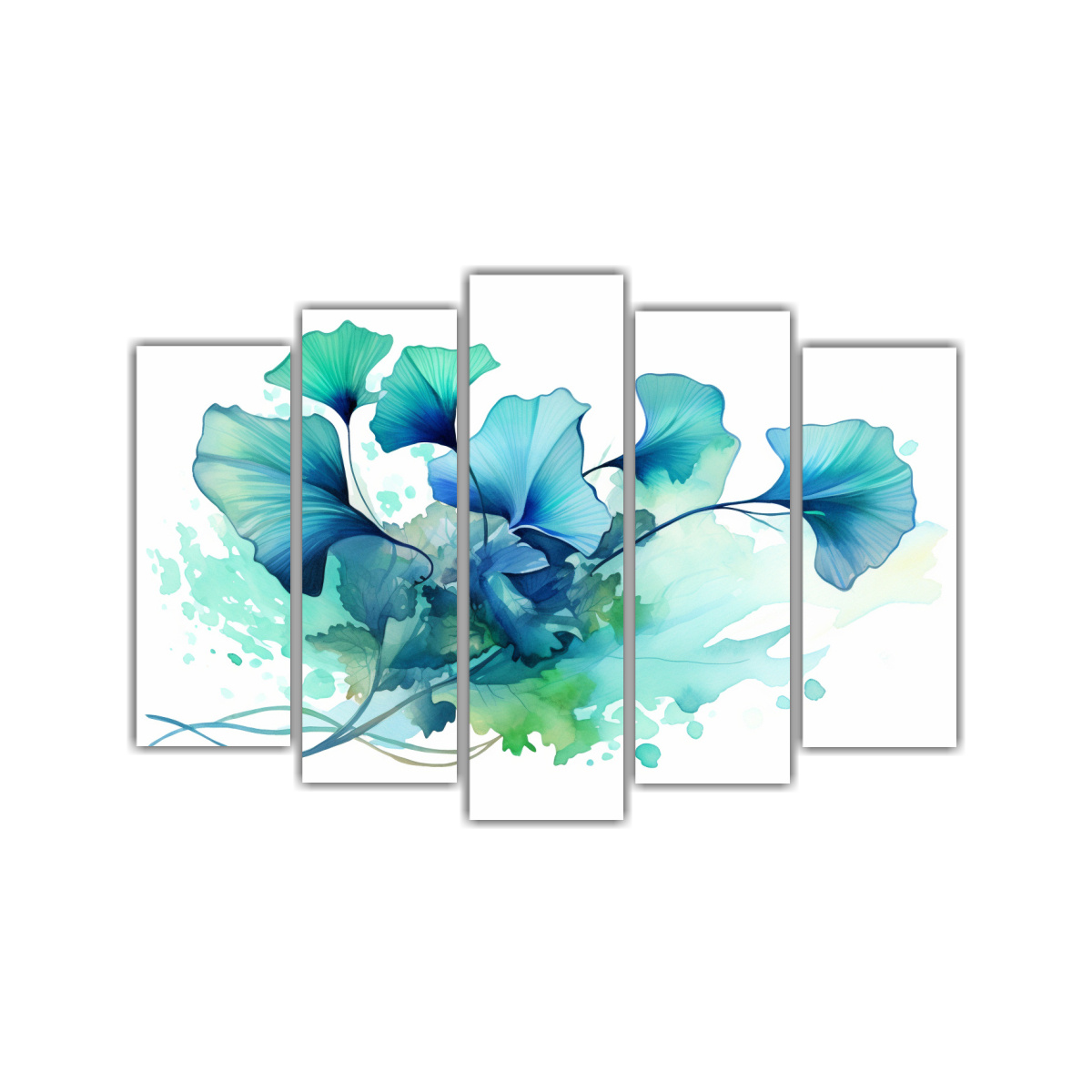 Cuadro Decorativo Equilibrio Creativo Con Hojas De Ginkgo En Tonos ...