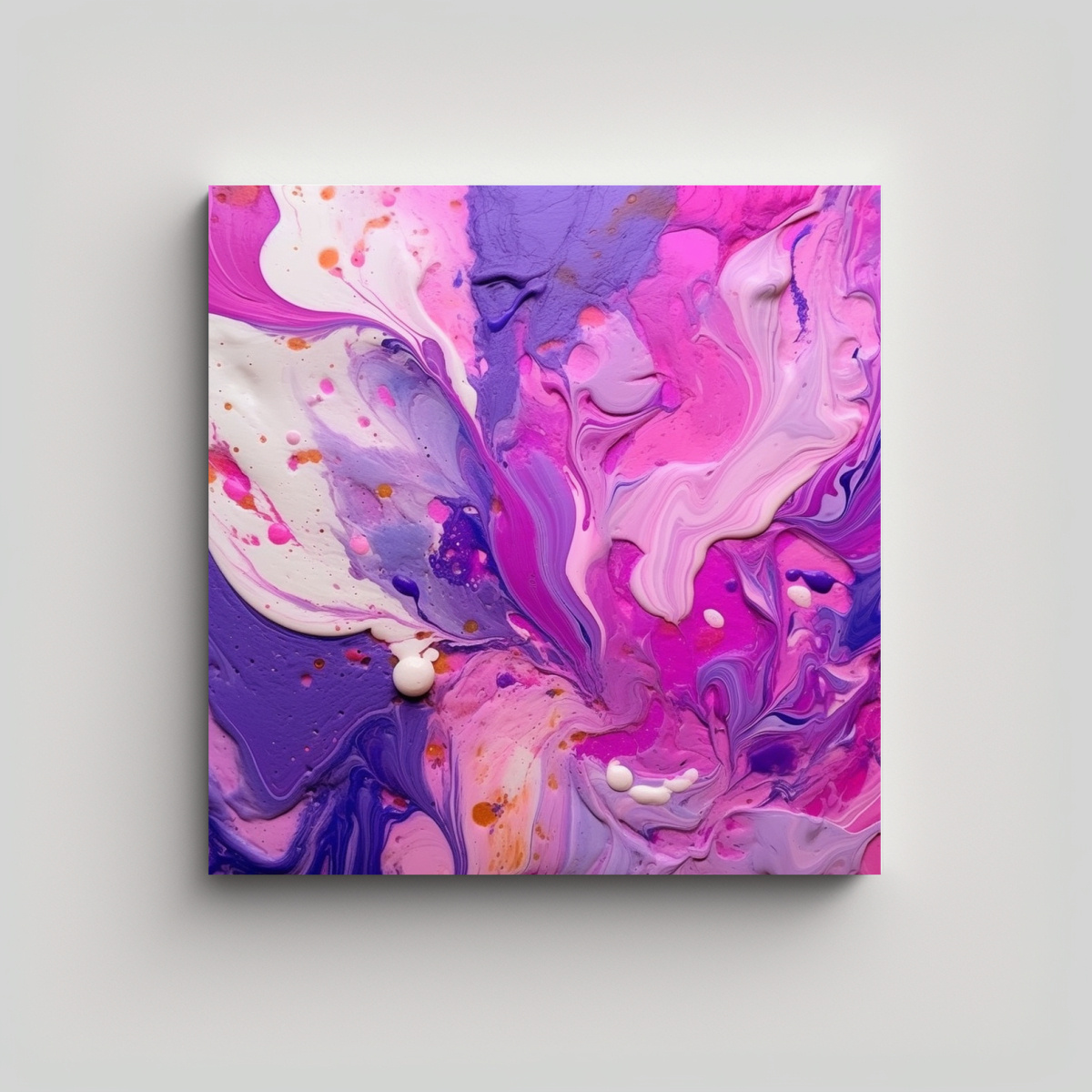 Cuadro Decorativo En Mezcla De Colores Rosa Y Morado - Compra Online ...