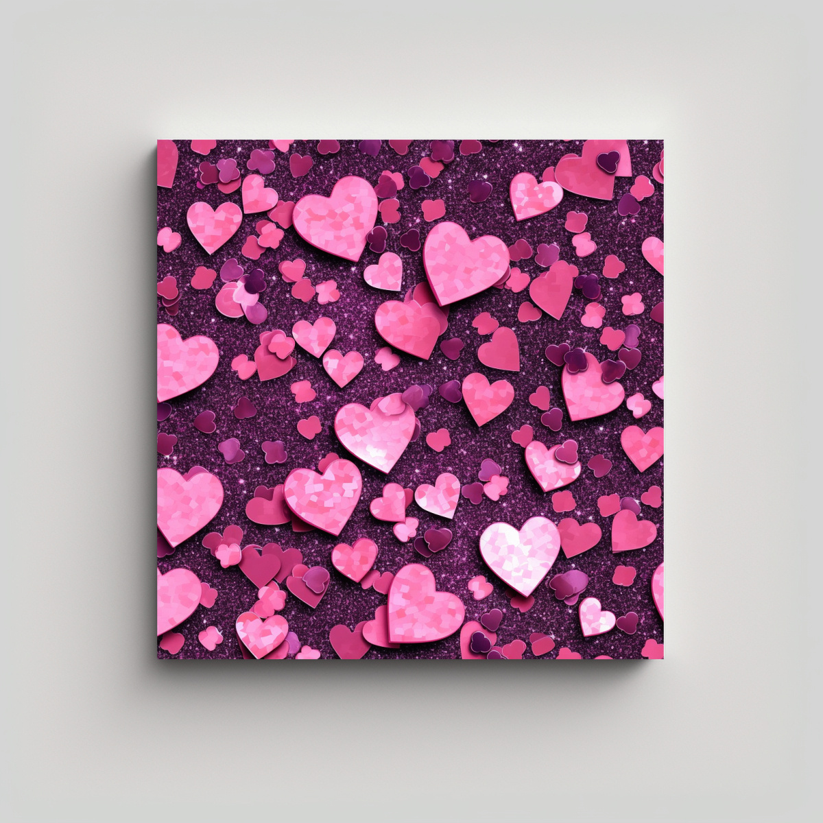 Cuadro Decorativo Rosa Con Brillo Y Luces Brillantes - Calidad Y Diseño ...