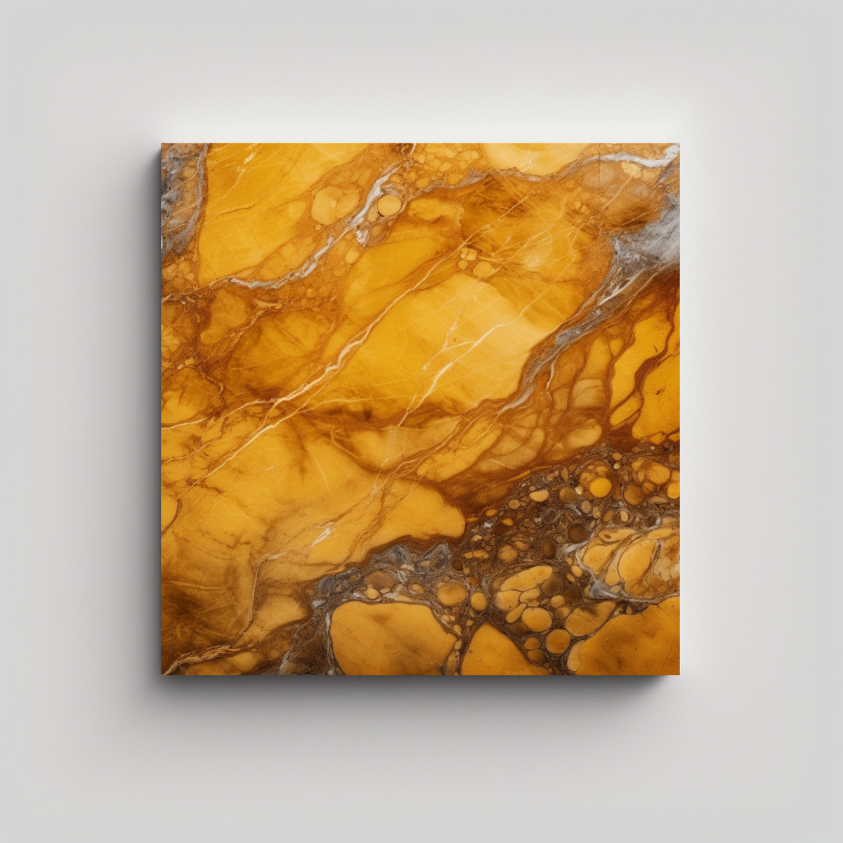 Cuadro Decorativo Exclusivo De Mármol Amarillo Profundo - Decocuadros