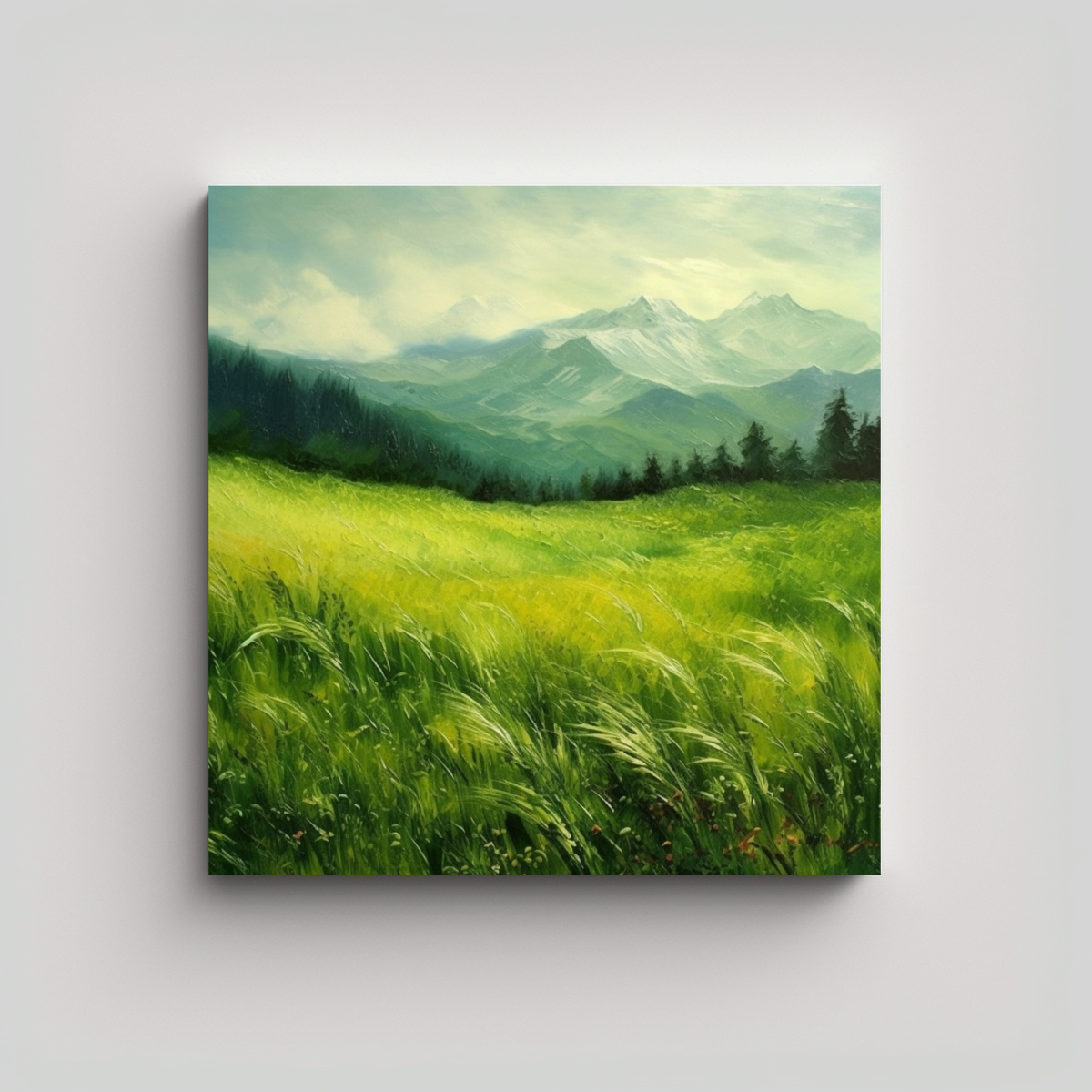 Cuadro Decorativo Vanguardia Multicolor Verde Hierba Con Tonos ...