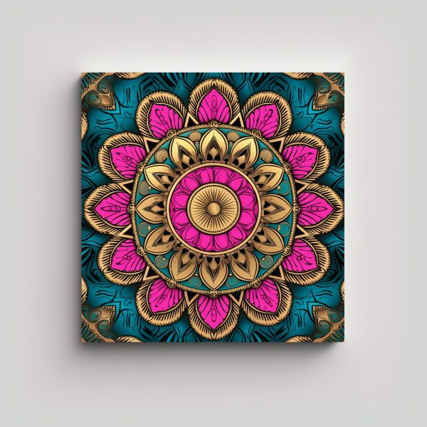 Lienzo Inspirador En Rosa Y Turquesa - DecoCuadros