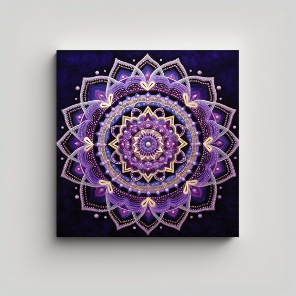 Cuadro Decorativo Tela Canvas Pop Art Mandala Púrpura Cristal 1000 ...