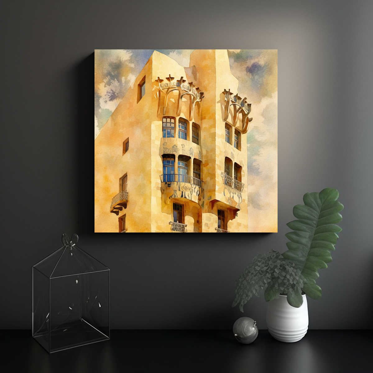 Cuadro Tela En Bastidor Estilo Antonio Gaudí - DecoCuadros