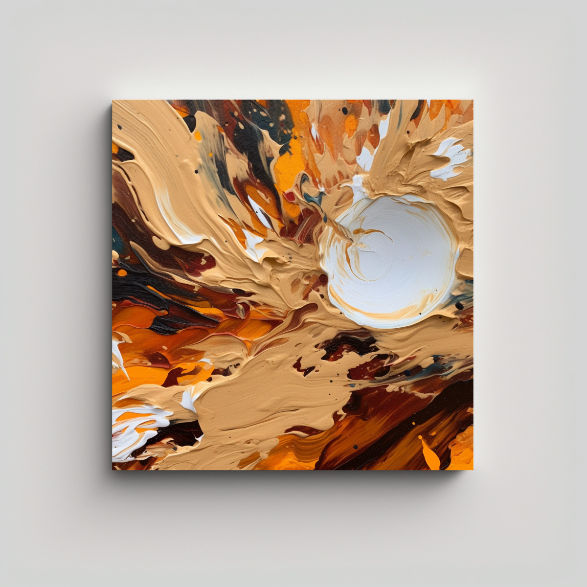 Cuadro Tela En Bastidor Vintage Abstracto Expresivo Arte Café Por ...