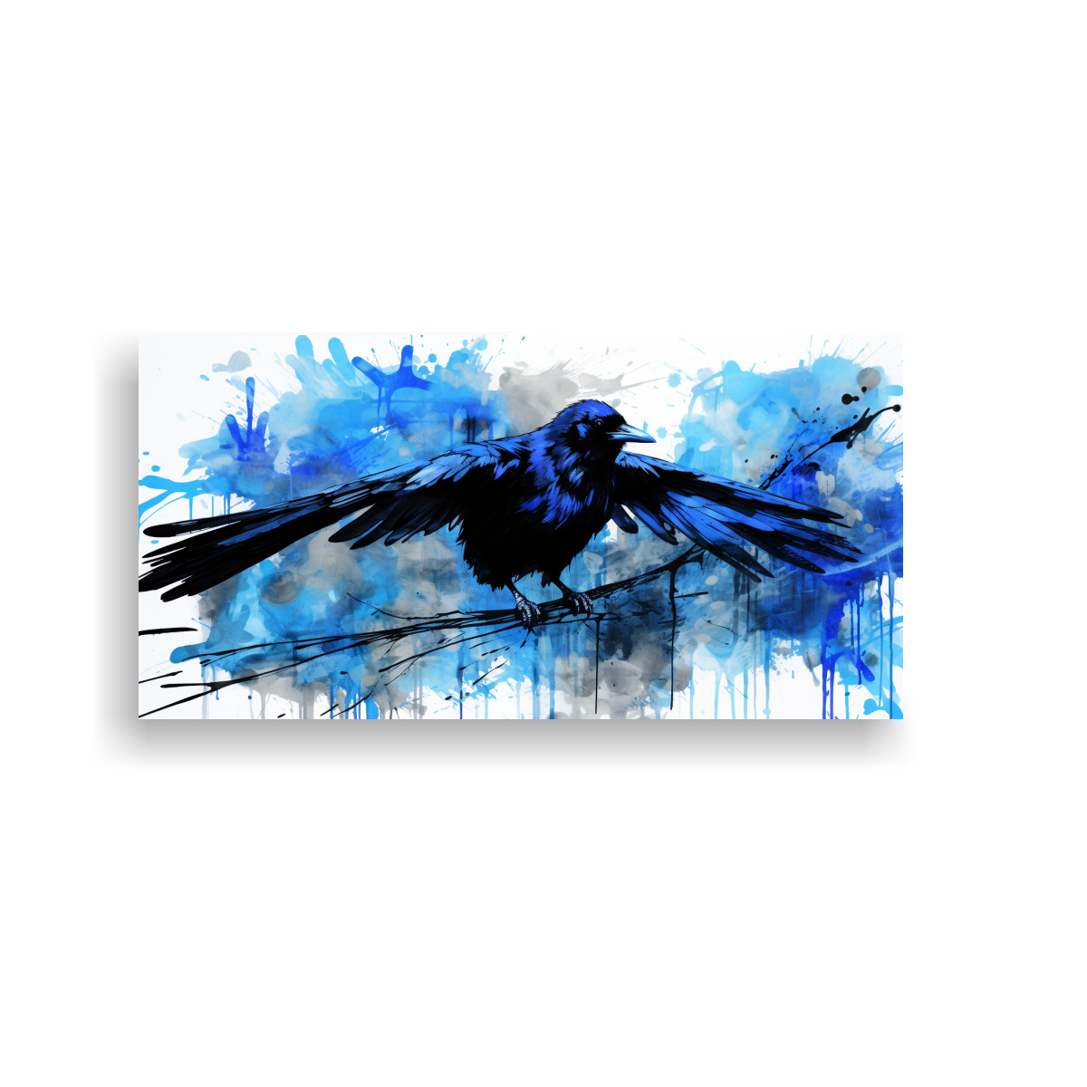 Cuadro Decorativo: Cuervos Y Ravens En Azul Neo Pop Art - DecoCuadros