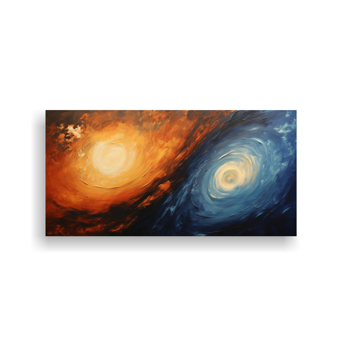 Cuadro Decorativo Espiral Azul Y Naranja - Compra Online - Decocuadros