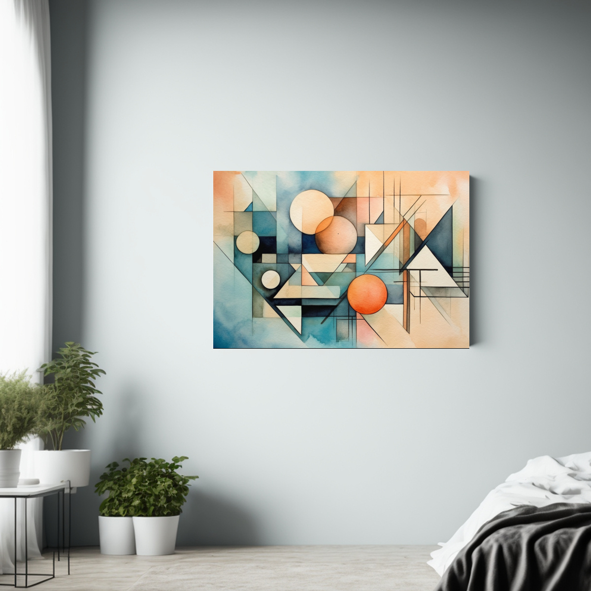 Cuadro Abstracto En Tonos Acuarela Pastel - Calidad Y Diseño Exclusivo - Decocuadros