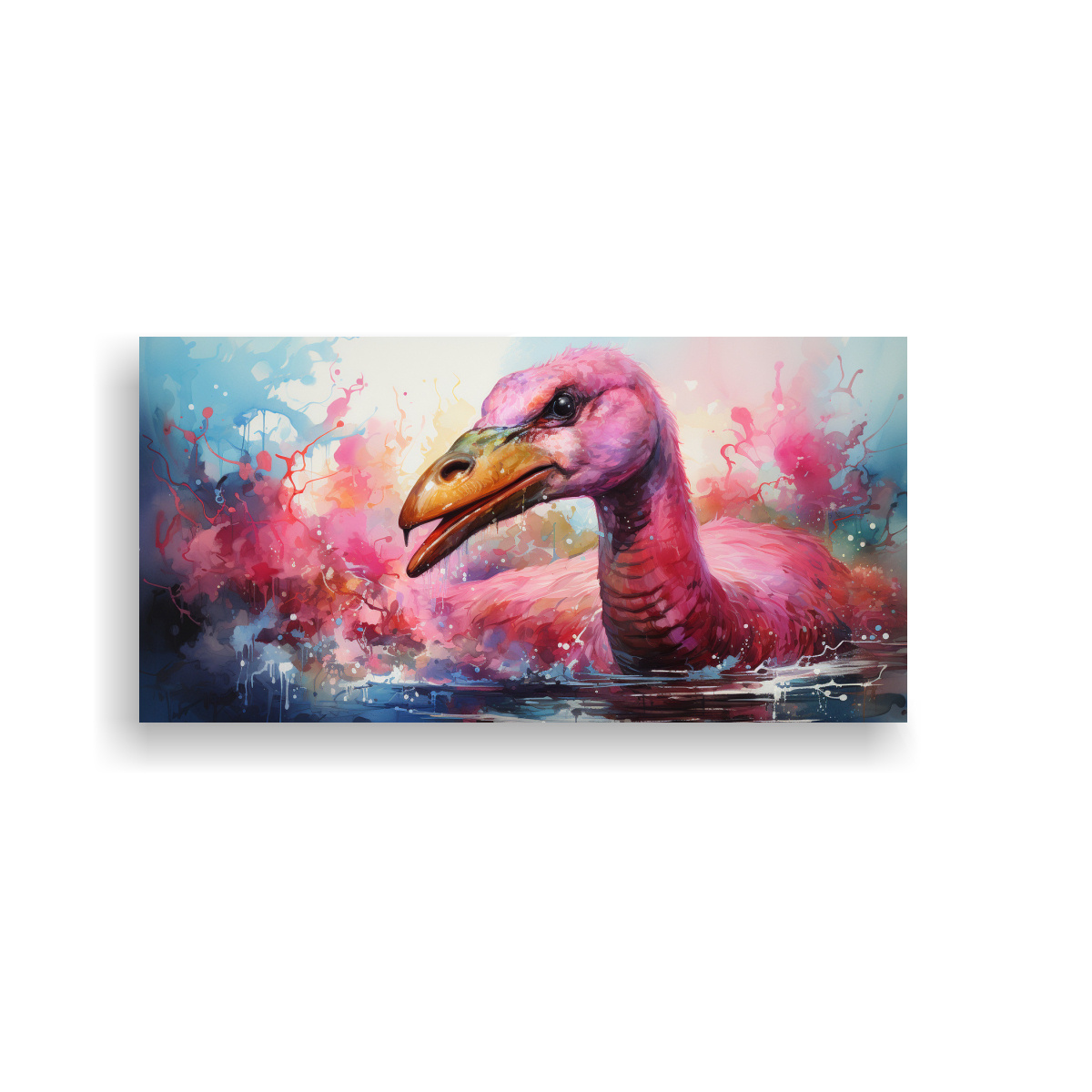 Cuadro Minimalista Loch Ness Monster En Acuarela Y Neo Pop Art ...